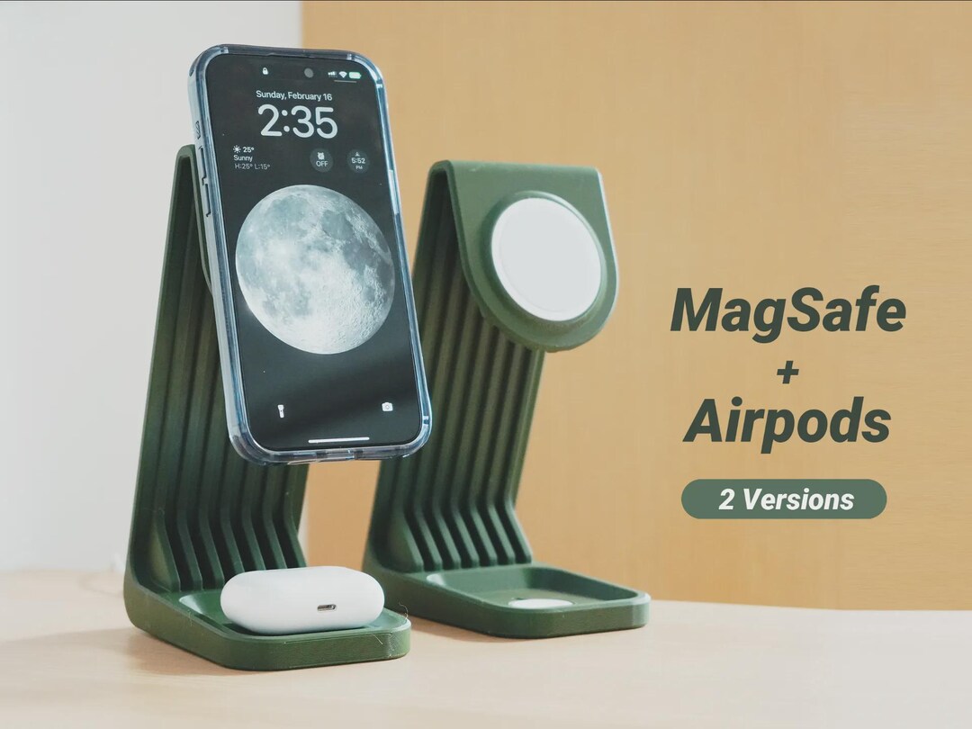 IPhone Stand Riser With Magsafe + Airpods Tray (magsafe Chargers Not ...