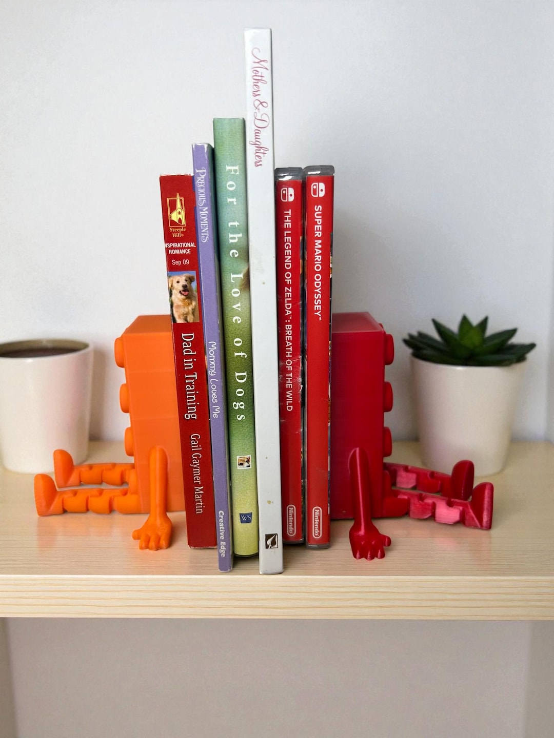 Brick Buddy Bookends Set of 2 | Fun Desk Decor | Gift for LEGO Lovers ...