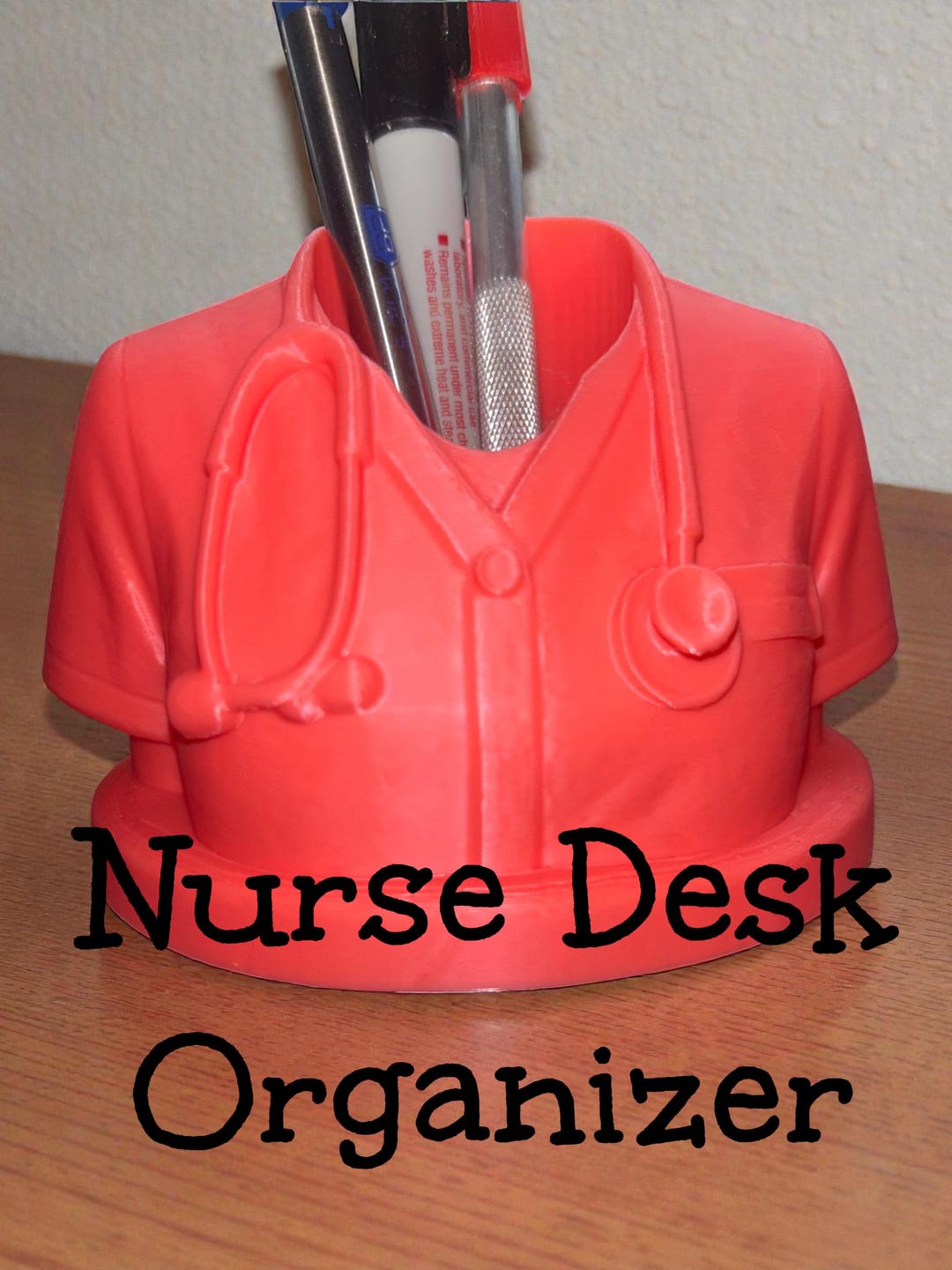 3D Printed Scrubs Desk Organizer | Nurse Doctor Pen Holder - Etsy