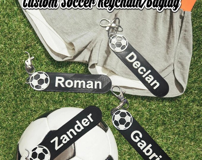 Personalized Soccer Ball Keychain, Custom Soccer Keychain/bag Tag ...