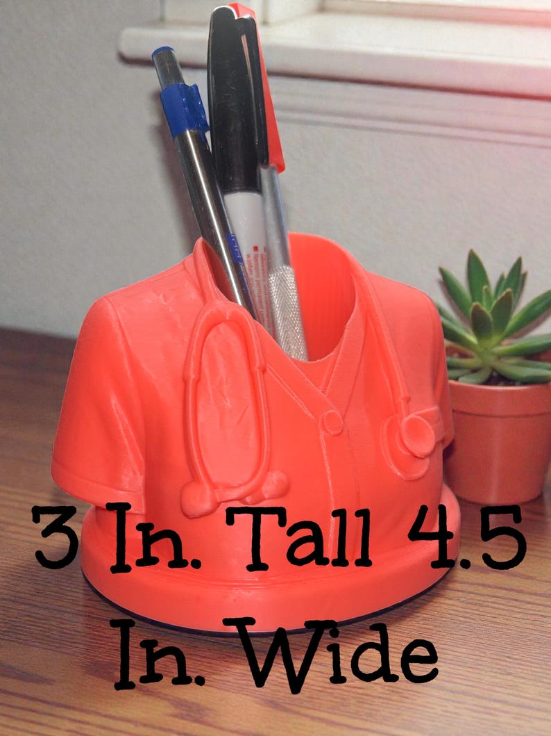 3D Printed Scrubs Desk Organizer | Nurse Doctor Pen Holder - Etsy