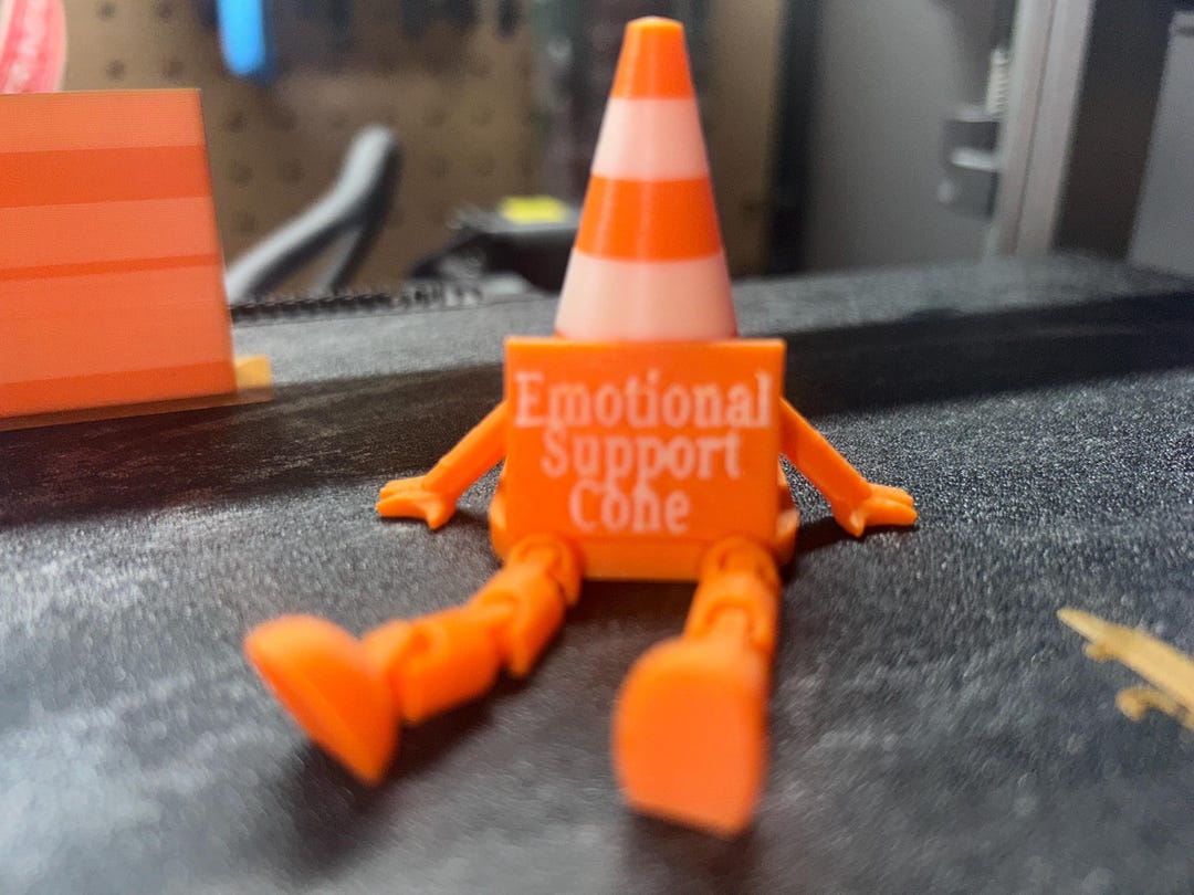 Emotional Support Traffic Cone Desk Buddy - Etsy