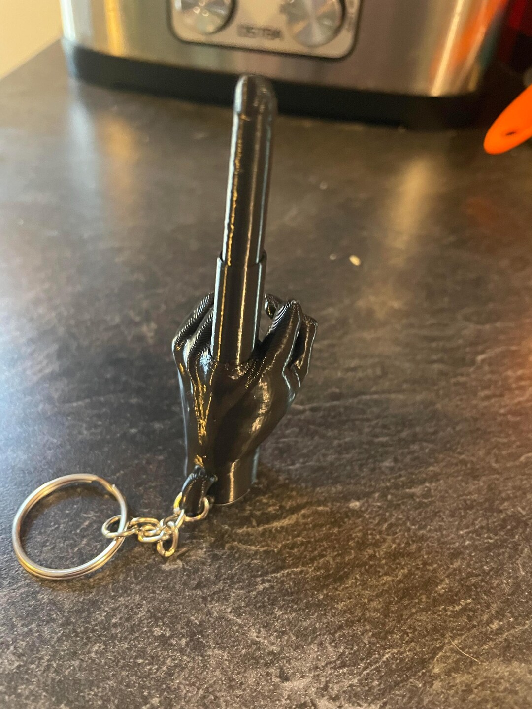 Collapsing Middle Finger Keychain - Etsy