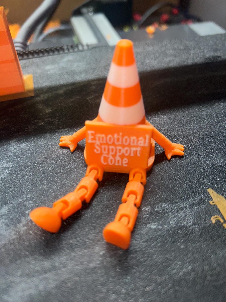Emotional Support Traffic Cone Desk Buddy - Etsy