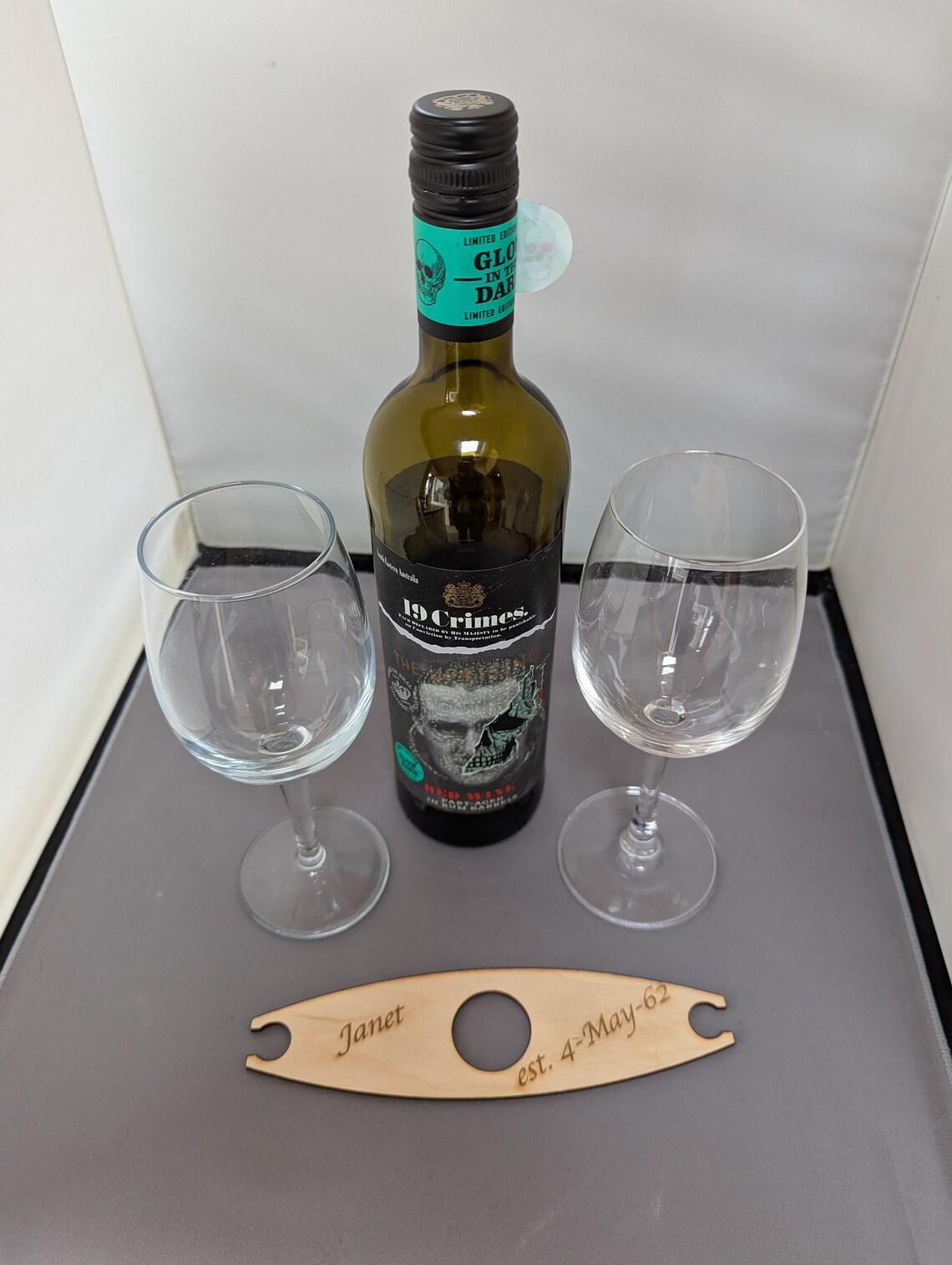 Personalised Handcrafted Wooden Wine Glass Butler | Perfect for Wine ...