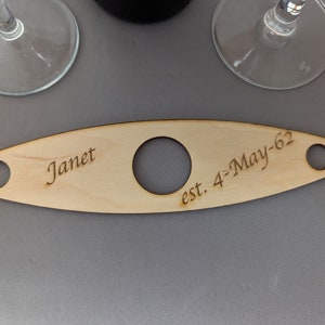 Personalised Handcrafted Wooden Wine Glass Butler | Perfect for Wine ...