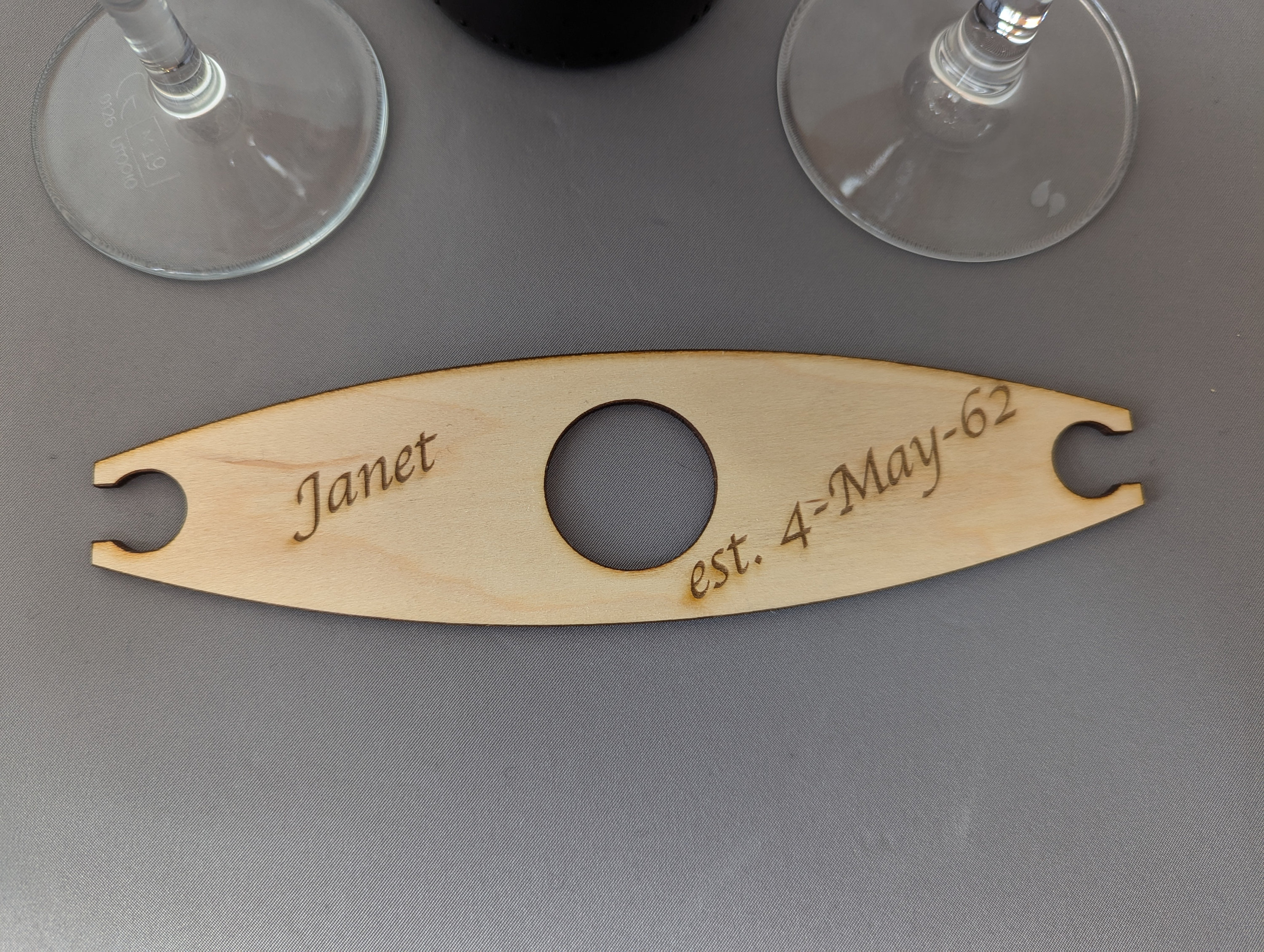 Personalised Handcrafted Wooden Wine Glass Butler | Perfect for Wine ...