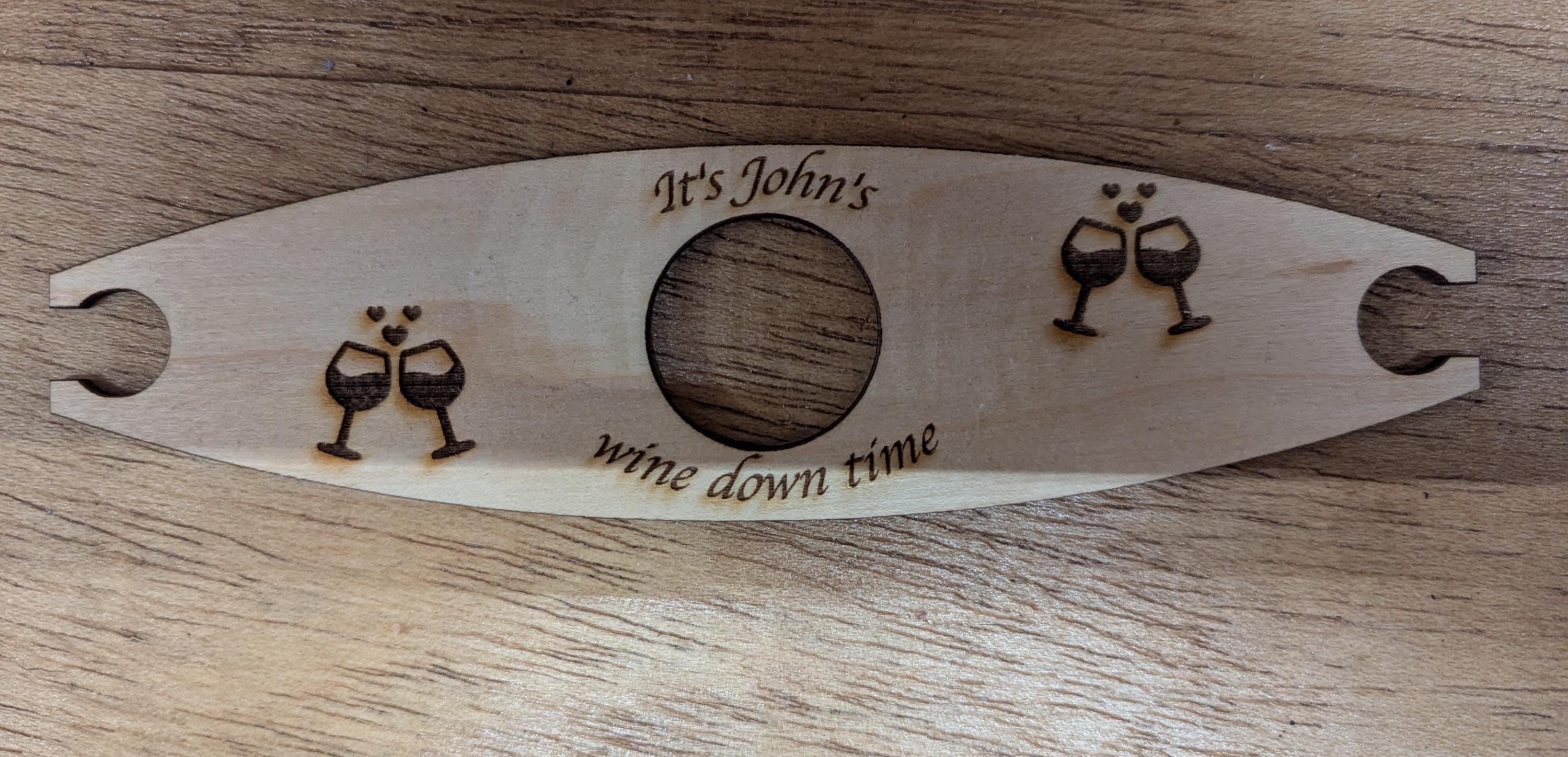 Personalised Handcrafted Wooden Wine Glass Butler | Perfect for Wine ...