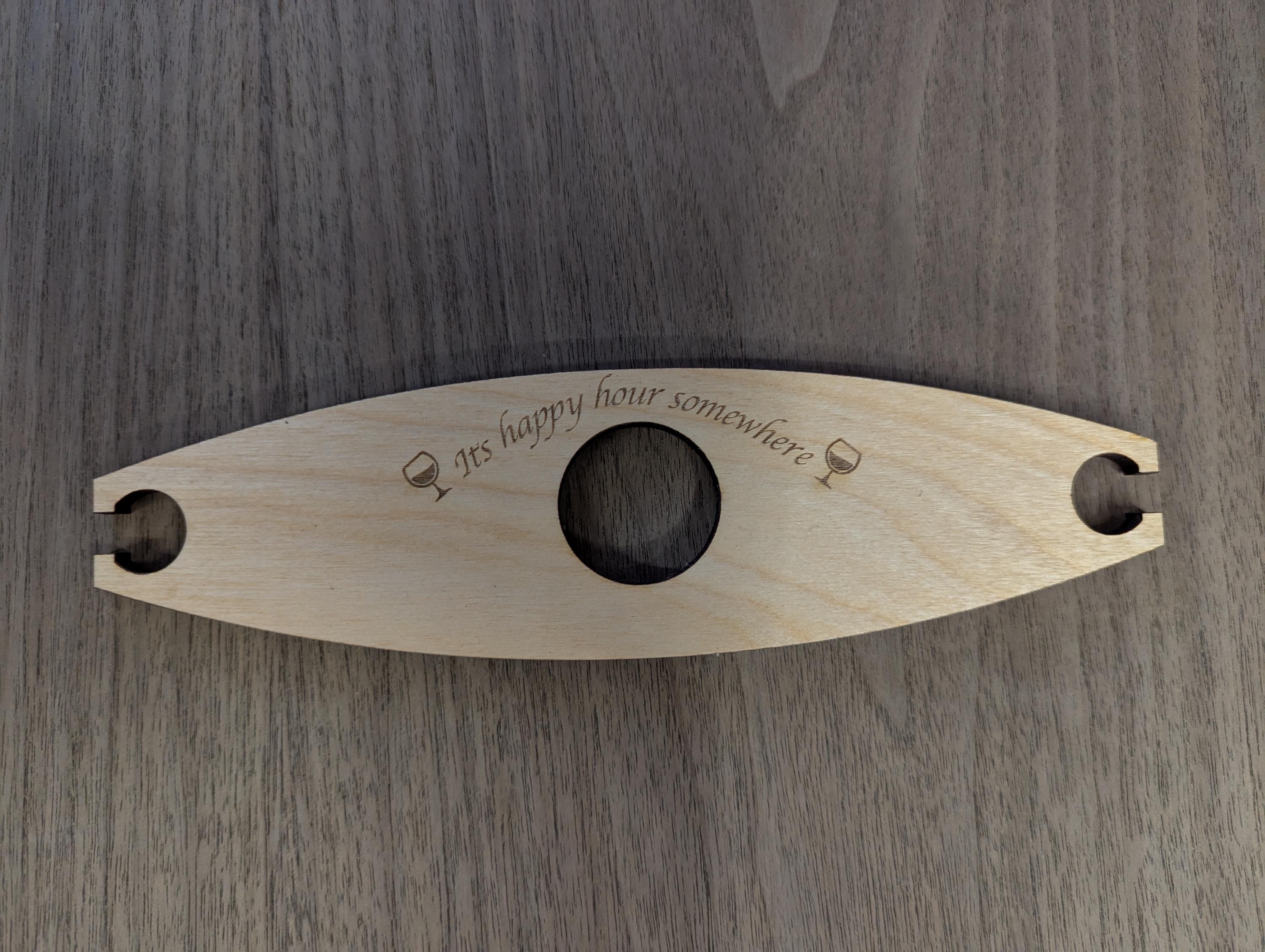 Personalised Handcrafted Wooden Wine Glass Butler | Perfect for Wine ...