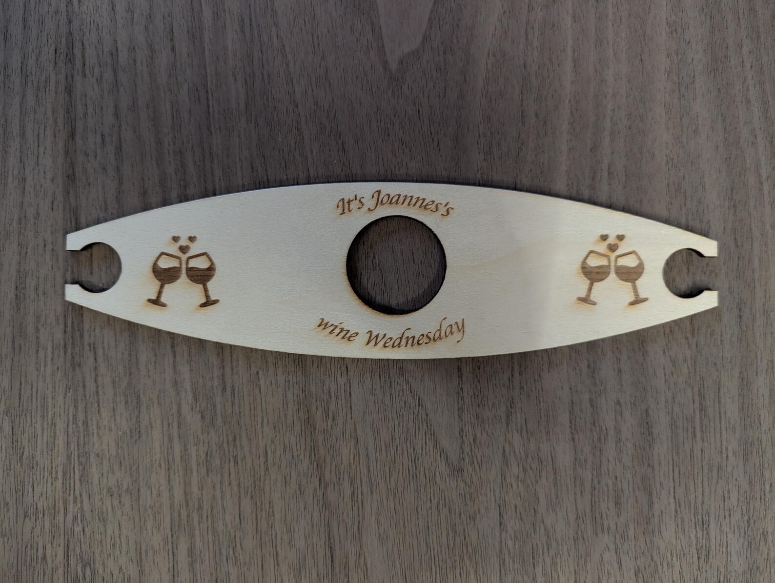 Personalised Handcrafted Wooden Wine Glass Butler | Perfect for Wine ...