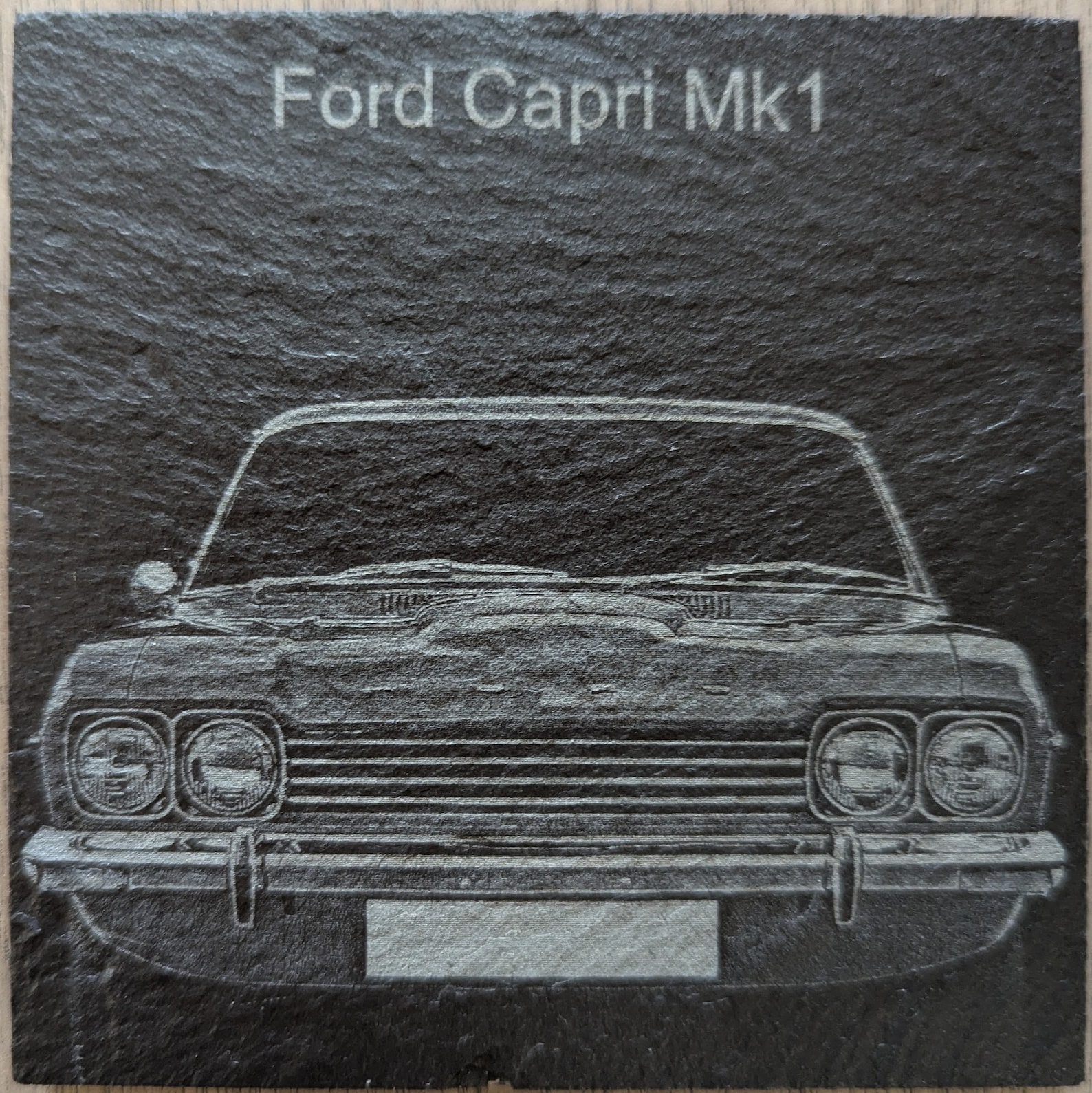 Ford Capri Mk1 Slate Coaster Personalised Reg - Etsy