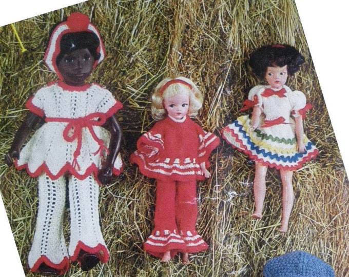 Dolly Book by EMU Vintage Knitting Patterns 1970s 70s Dolls Clothes ...