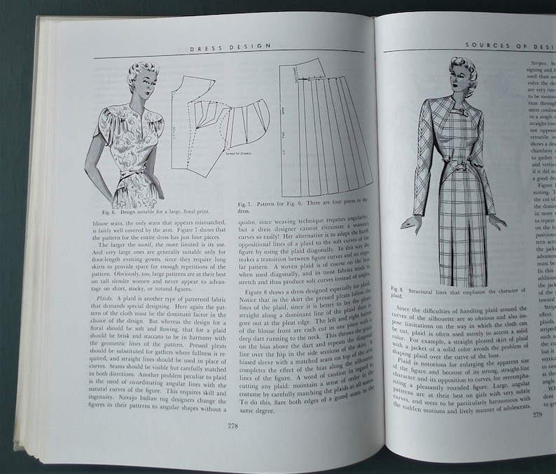 Dress Design Draping and Flat Pattern Making Vintage 1940s | Etsy