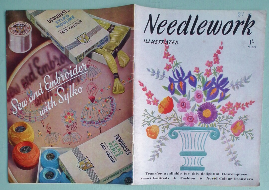 Needlework Illustrated No. 199 Vintage 1950s UK Needlecraft Magazine ...