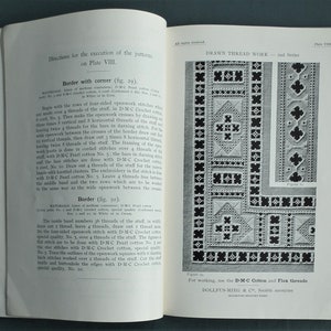 Drawn Thread Work Iind 2nd Series Antique Vintage Sewing Book 1920s ...