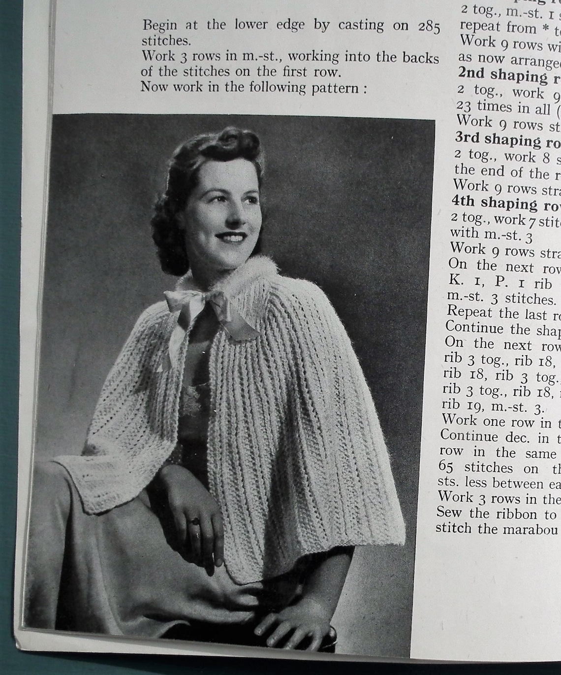 Knitted Bedroom Wear Bestway Knitting No 66 Vintage 30s 40s - Etsy