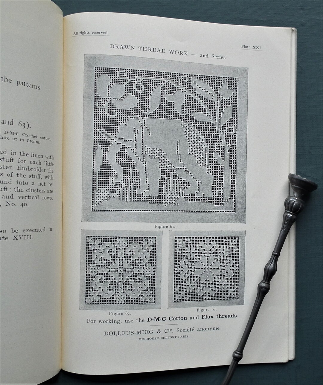 Drawn Thread Work Iind 2nd Series Antique Vintage Sewing Book 1920s ...