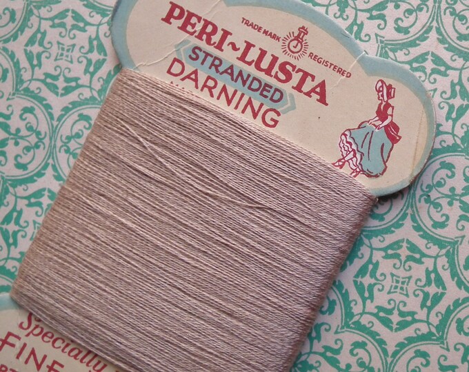 Vintage 30s 40s Mending Thread Peri-lusta Stranded Darning Floss Beige ...