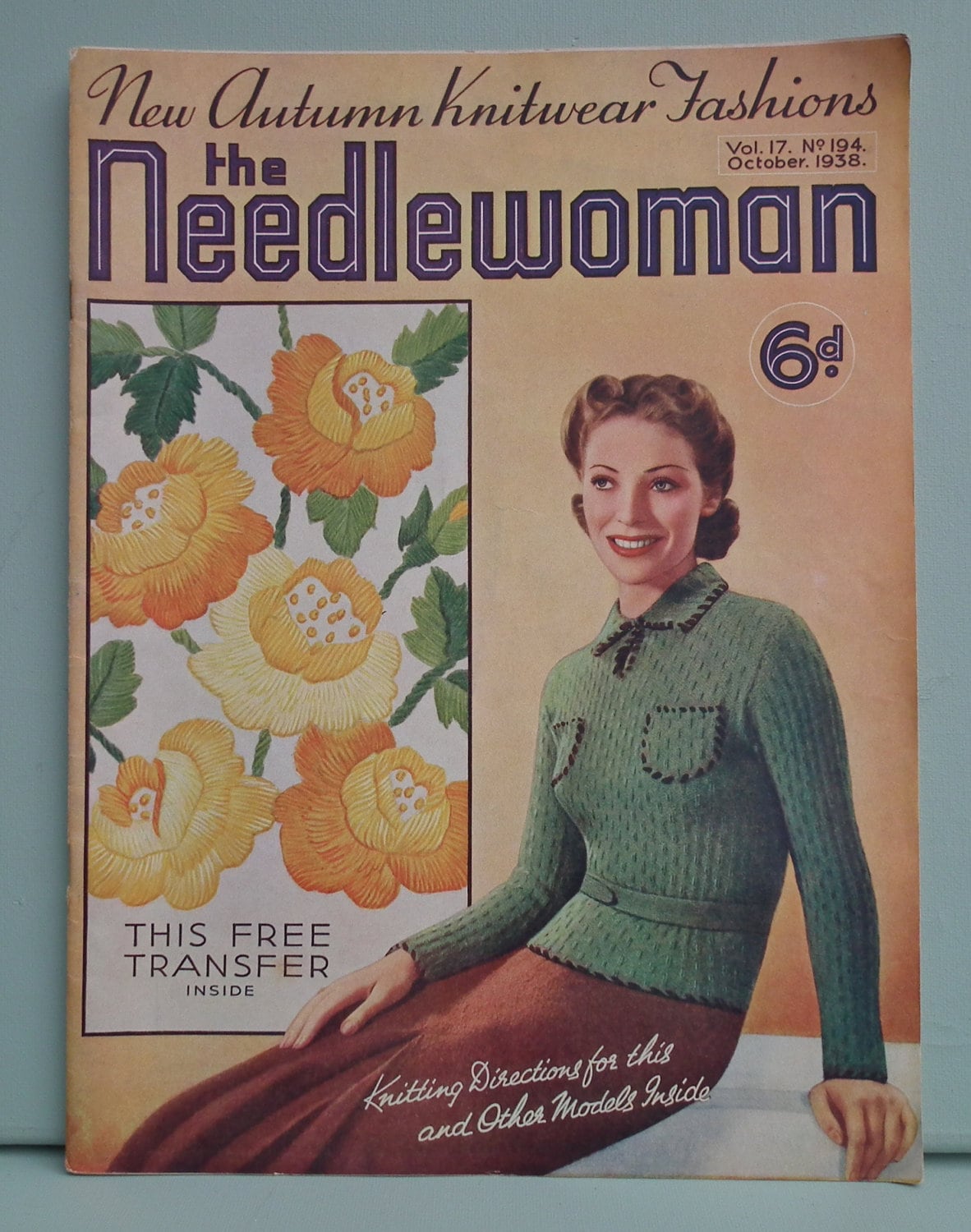 Vintage 1930s Needlework Sewing Magazine Book - the Needlewoman October ...