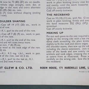 Vintage 1950s Knitting Pattern Women's Sweater Magyar Blouse 50s ...