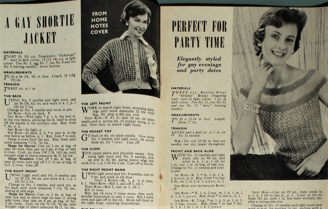 Home Notes Vintage 1950s Women's Magazine UK 1957 Plus - Etsy