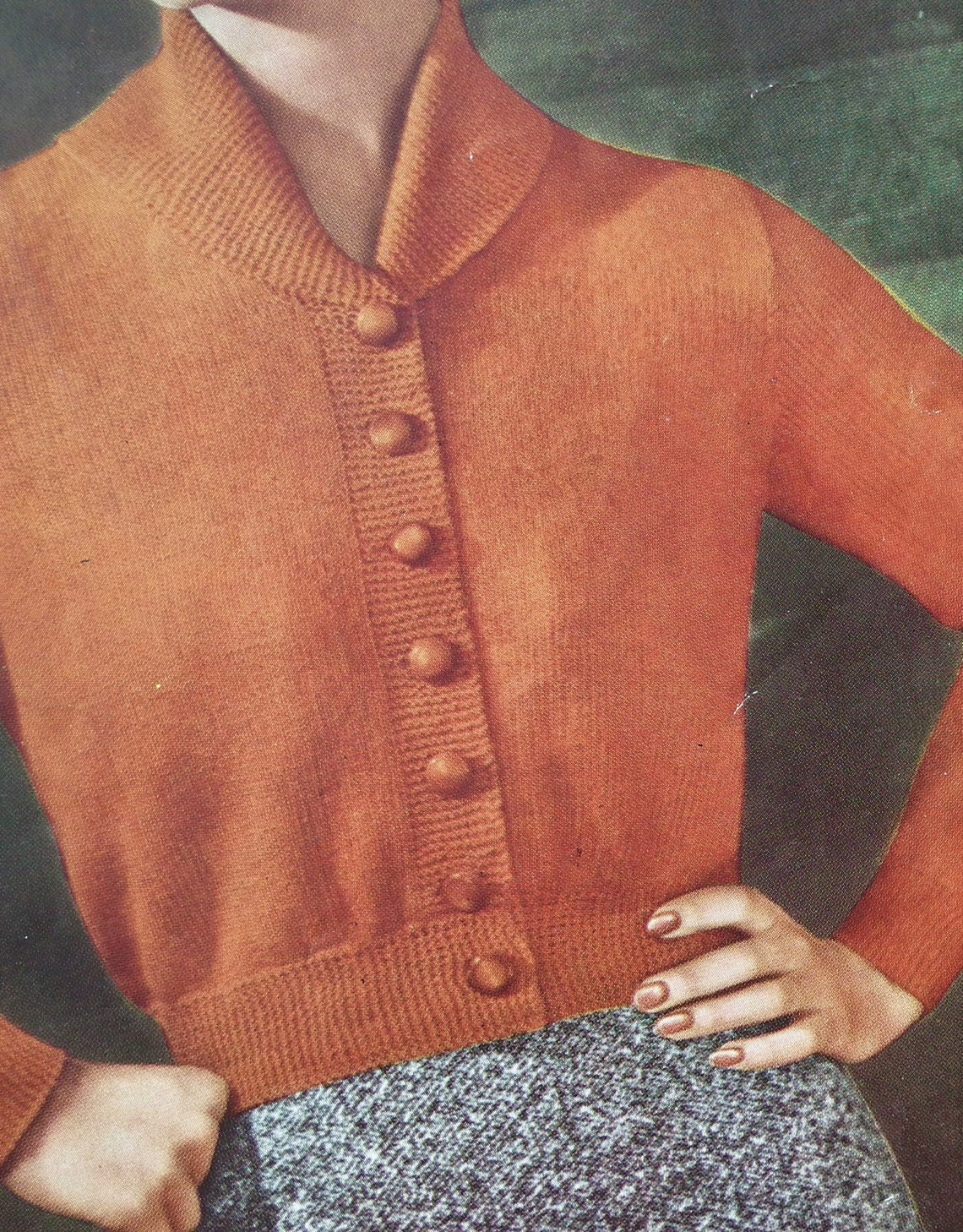 Vintage 1940s 1950s Knitting Pattern Women's Cardigan - Etsy UK
