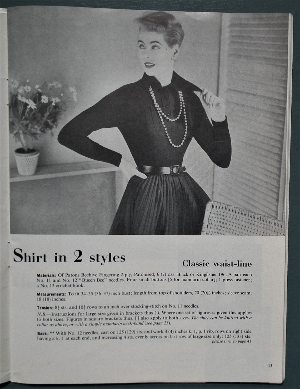 Vintage Knitting Patterns 1950s Knitting Book Fashion Knits by - Etsy