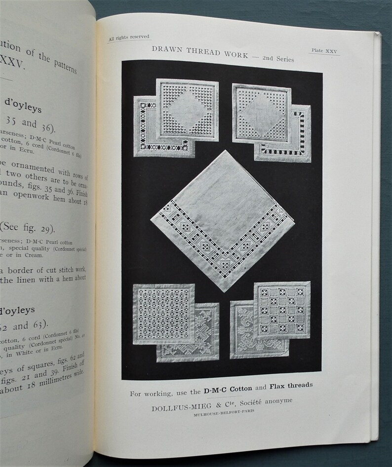 Drawn Thread Work Iind 2nd Series Antique Vintage Sewing Book - Etsy