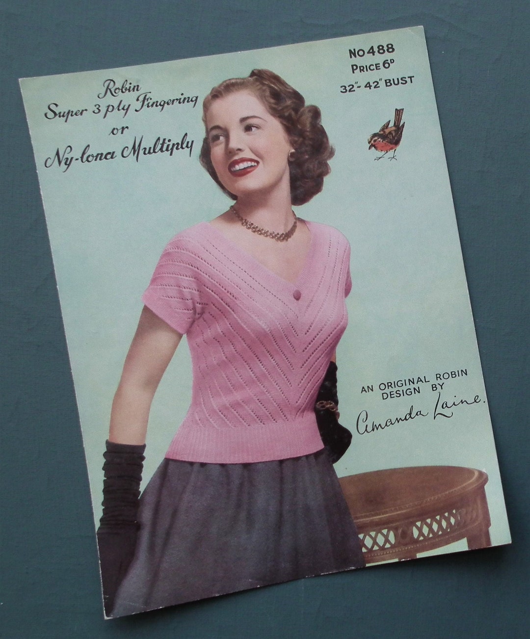 Vintage 1950s Knitting Pattern Women's Sweater Magyar Blouse 50s ...