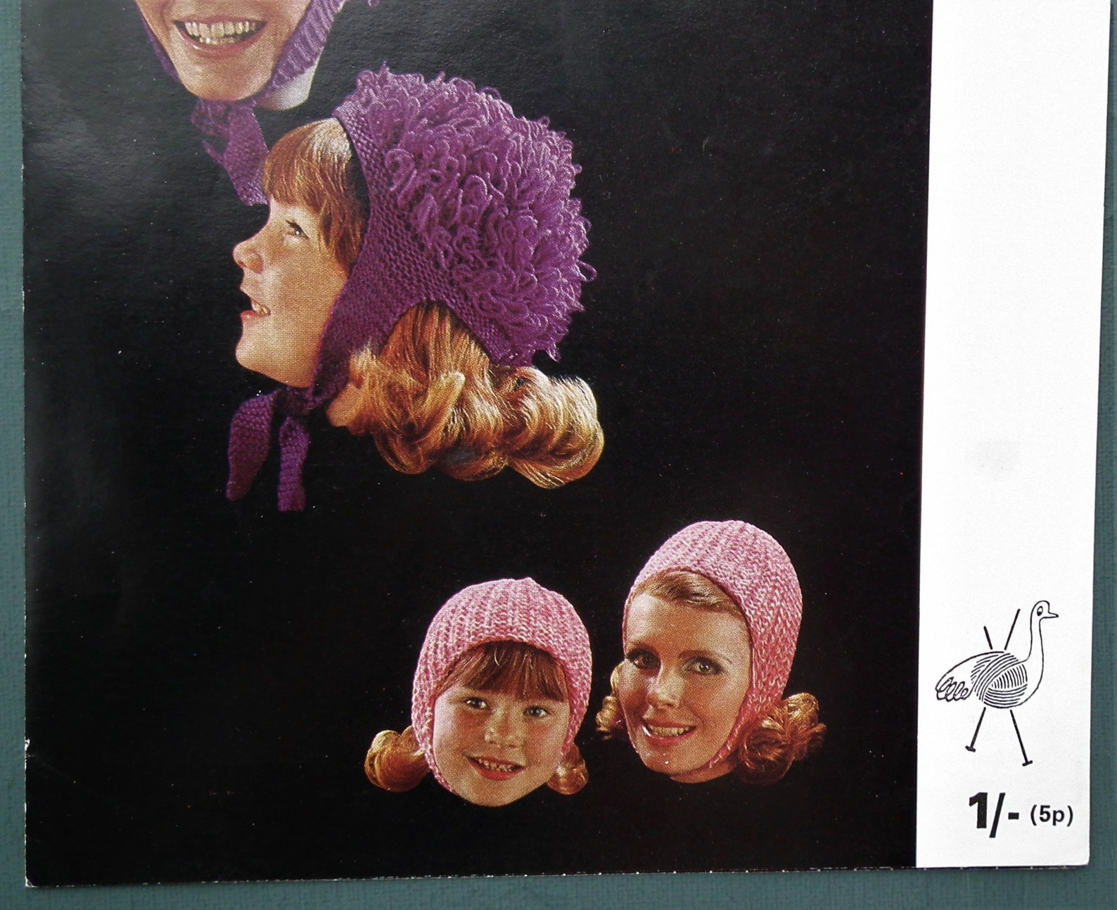 Vintage 1960s 1970s Knitting Pattern Hats for Women and Girls Peaked ...