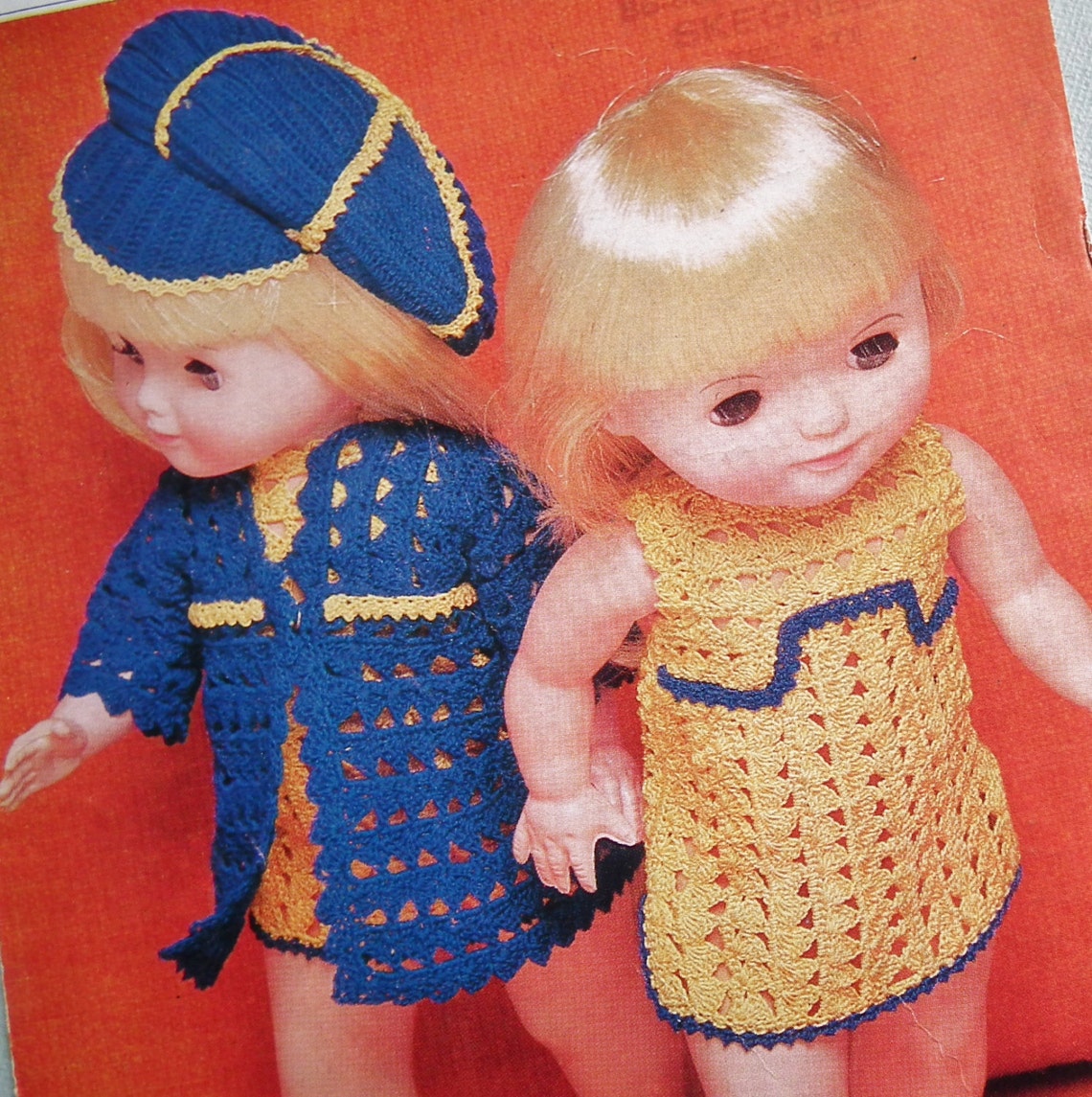 Vintage Crochet Pattern 1960s Dolls Clothes Mod Outfit Dress - Etsy