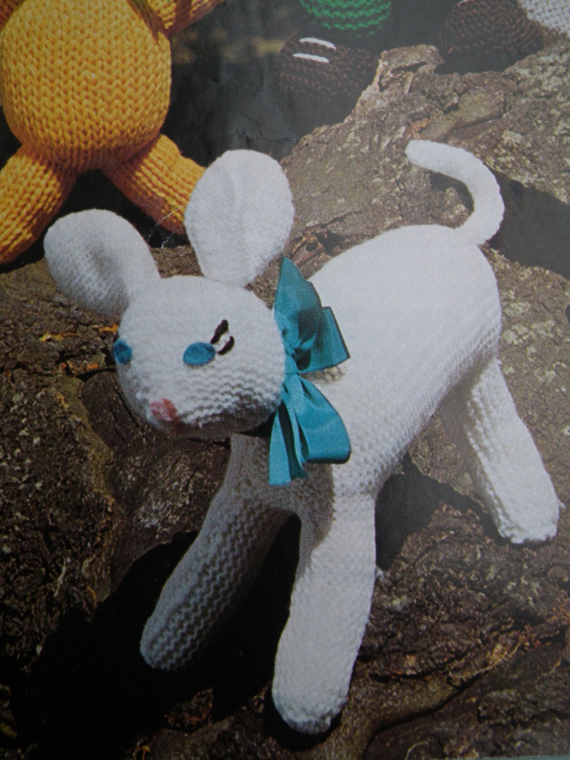 Vintage 1970s Knitting Pattern Knitted Soft Toys Rabbit March - Etsy