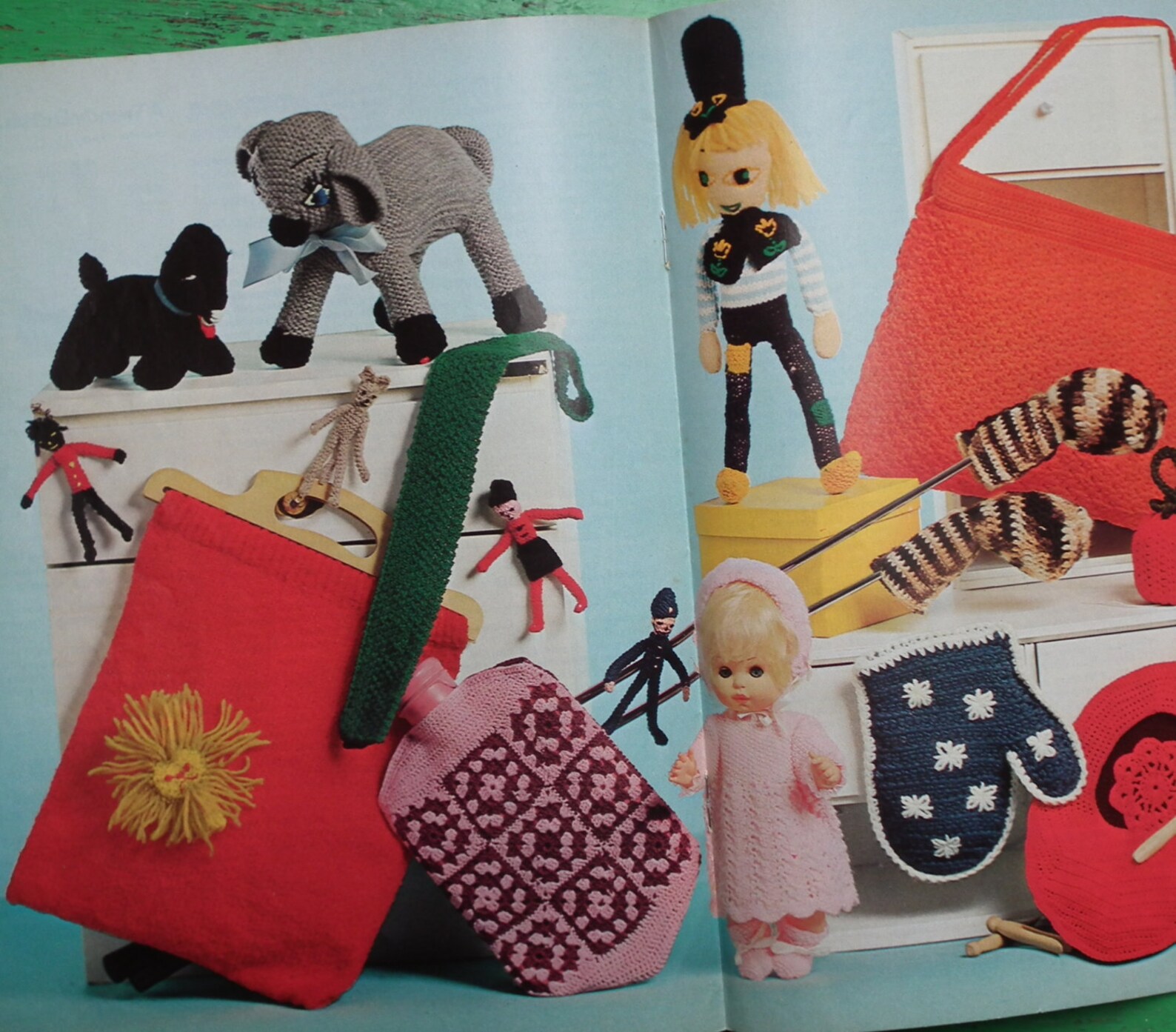 Vintage 1970s Knitting Crochet Patterns Book - Patons Bazaar Booklet UK ...