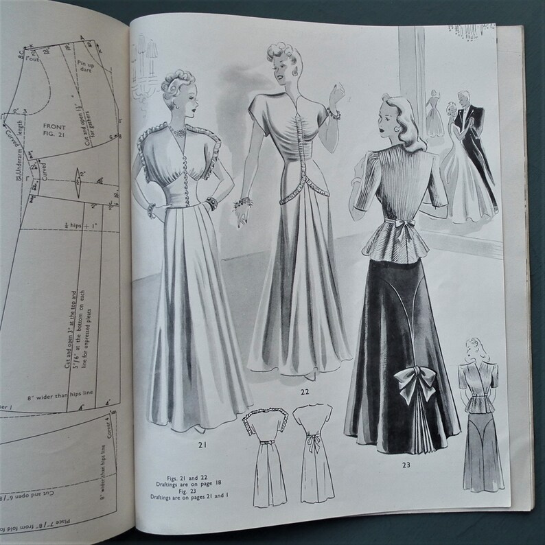 The Haslam System of Dresscutting Illustrated Book of Draftings Autumn and Winter No. 24 Vintage ...