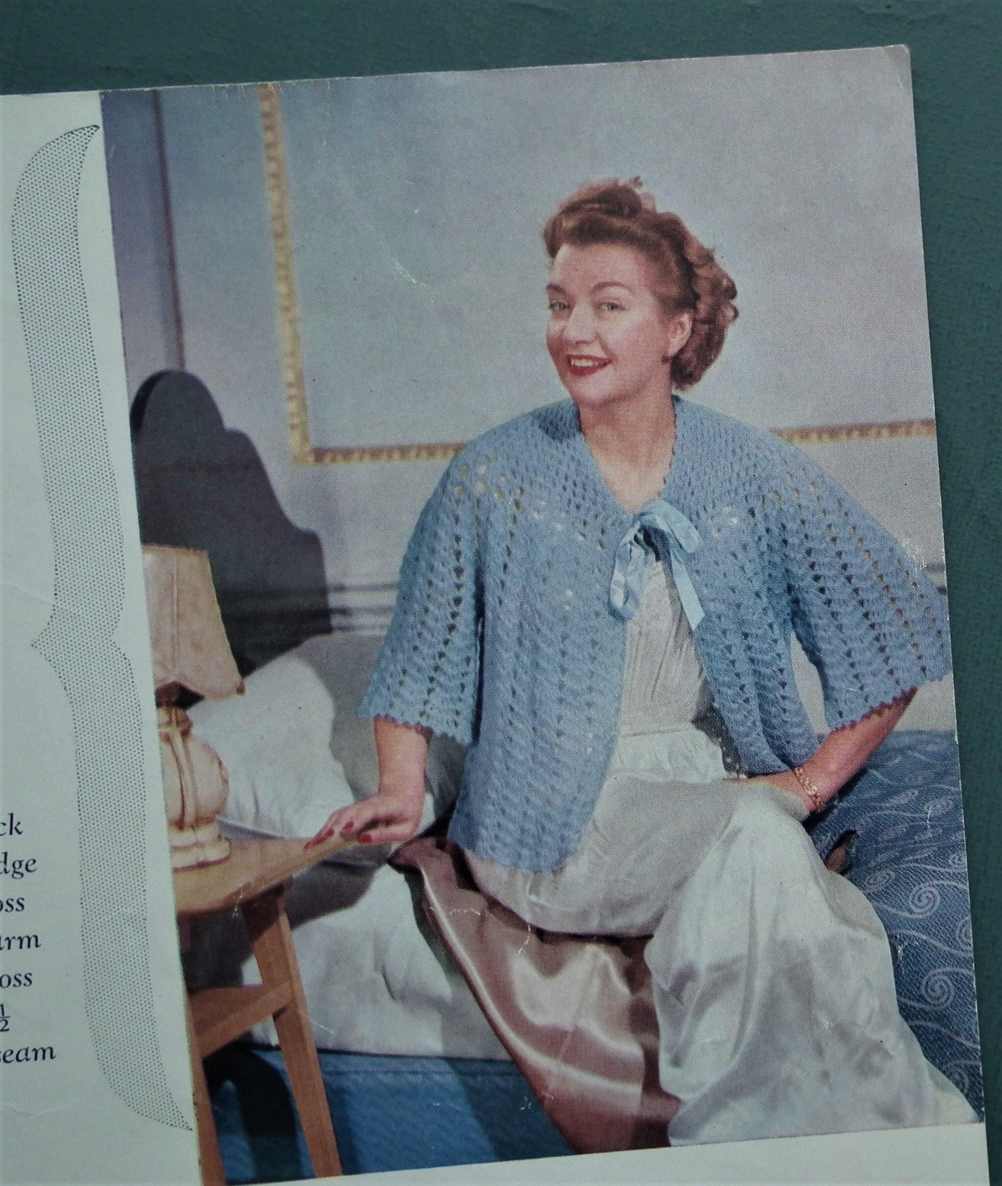 Vintage 1940s Crochet Pattern Women's Bed Jacket Bedjacket - Etsy