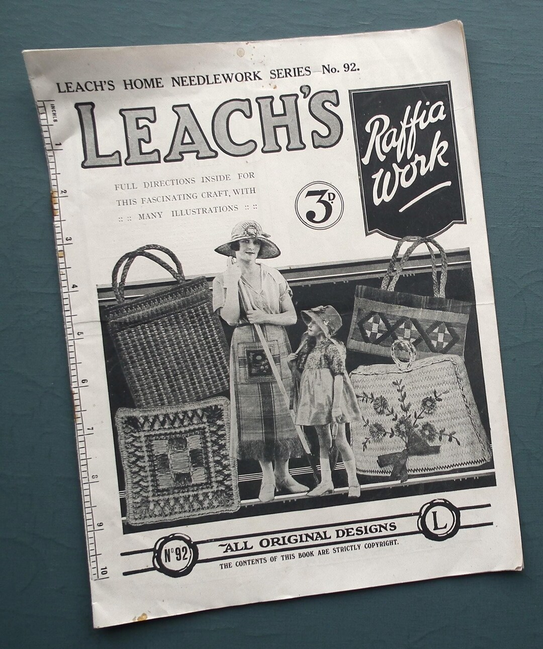 Raffia Work Leach's Home Needlework Series No. 92 Antique Vintage 1920s ...