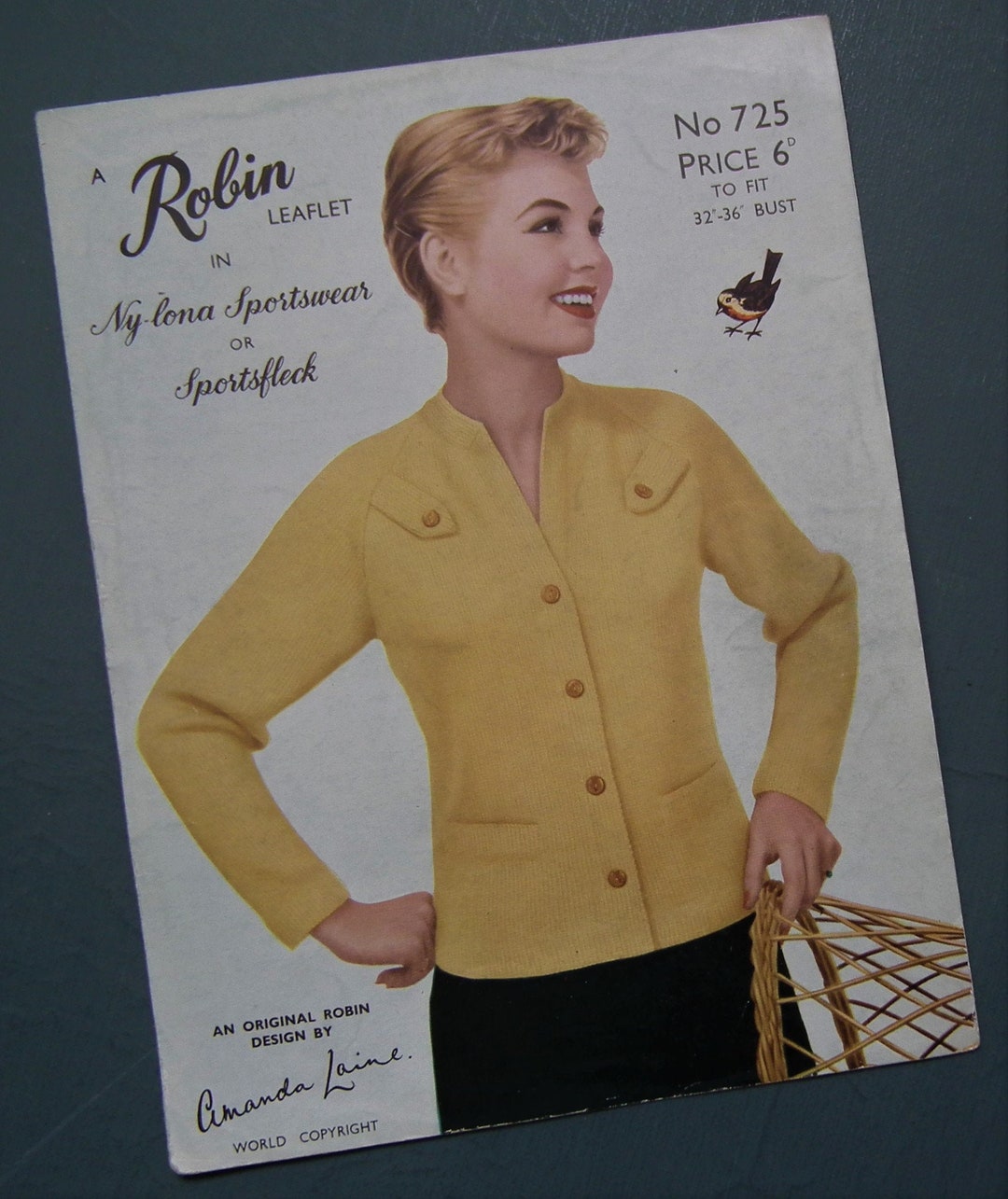 Vintage 1950s Knitting Pattern Women's Jacket Cardigan 50s Original ...