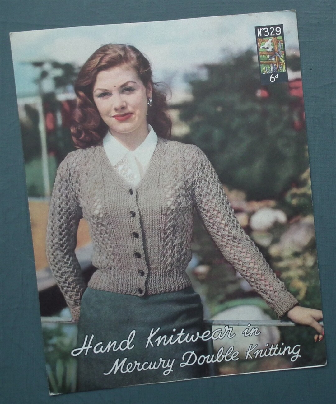 Vintage 1940s 1950s Knitting Pattern Women's Lacy Cardigan 40s 50s ...