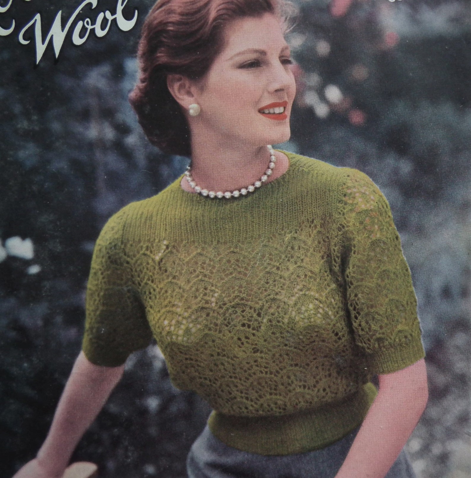 Original Vintage 1940s 1950s Knitting Pattern Women's Lacy - Etsy