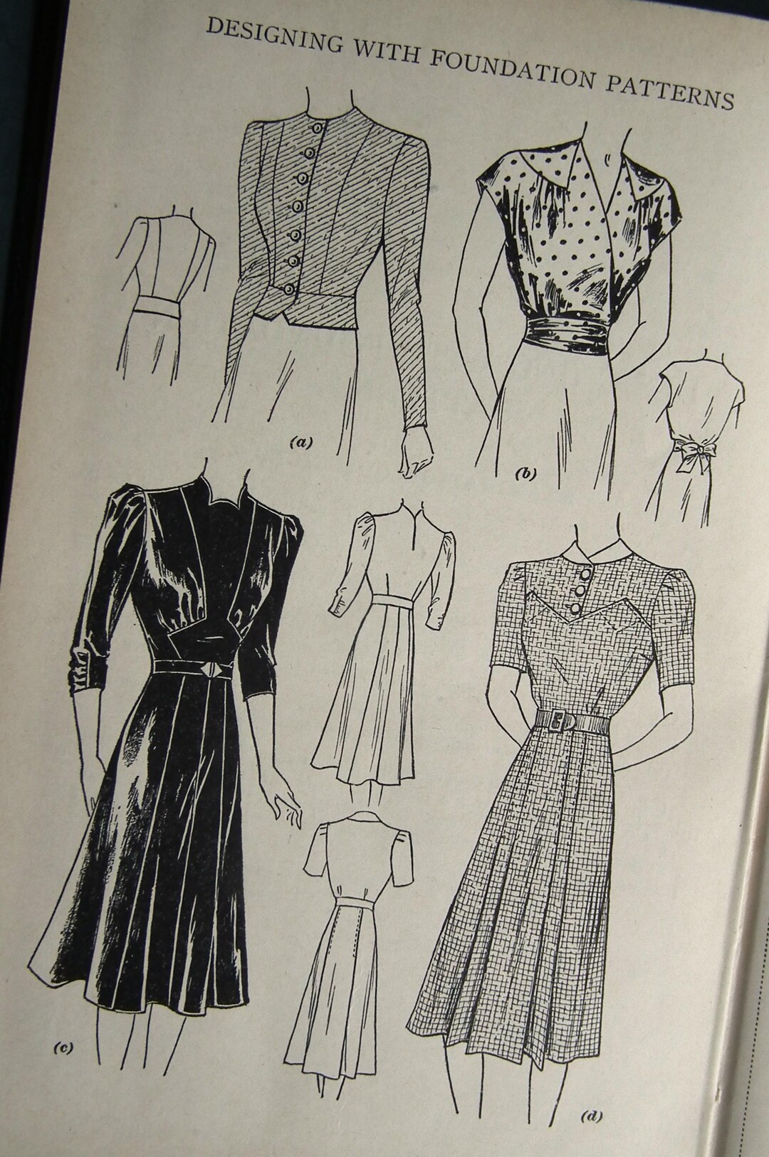 Pattern Designing Drafting Vintage 30s 40s Dressmaking Book Woman's ...