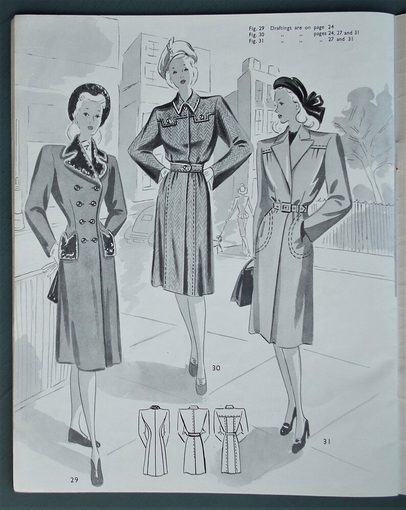 The Haslam System of Dresscutting Illustrated Book of Draftings Autumn and Winter No. 24 Vintage ...