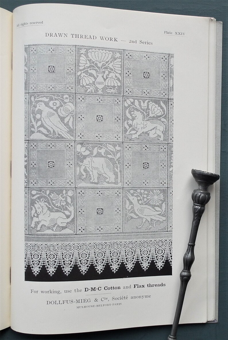 Drawn Thread Work Iind 2nd Series Antique Vintage Sewing Book 1920s ...
