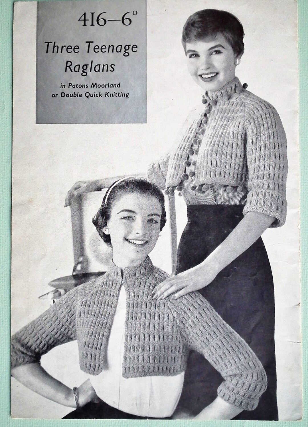 Vintage 1950s Knitting Pattern Women's Girls Cropped Cardigans Bolero ...