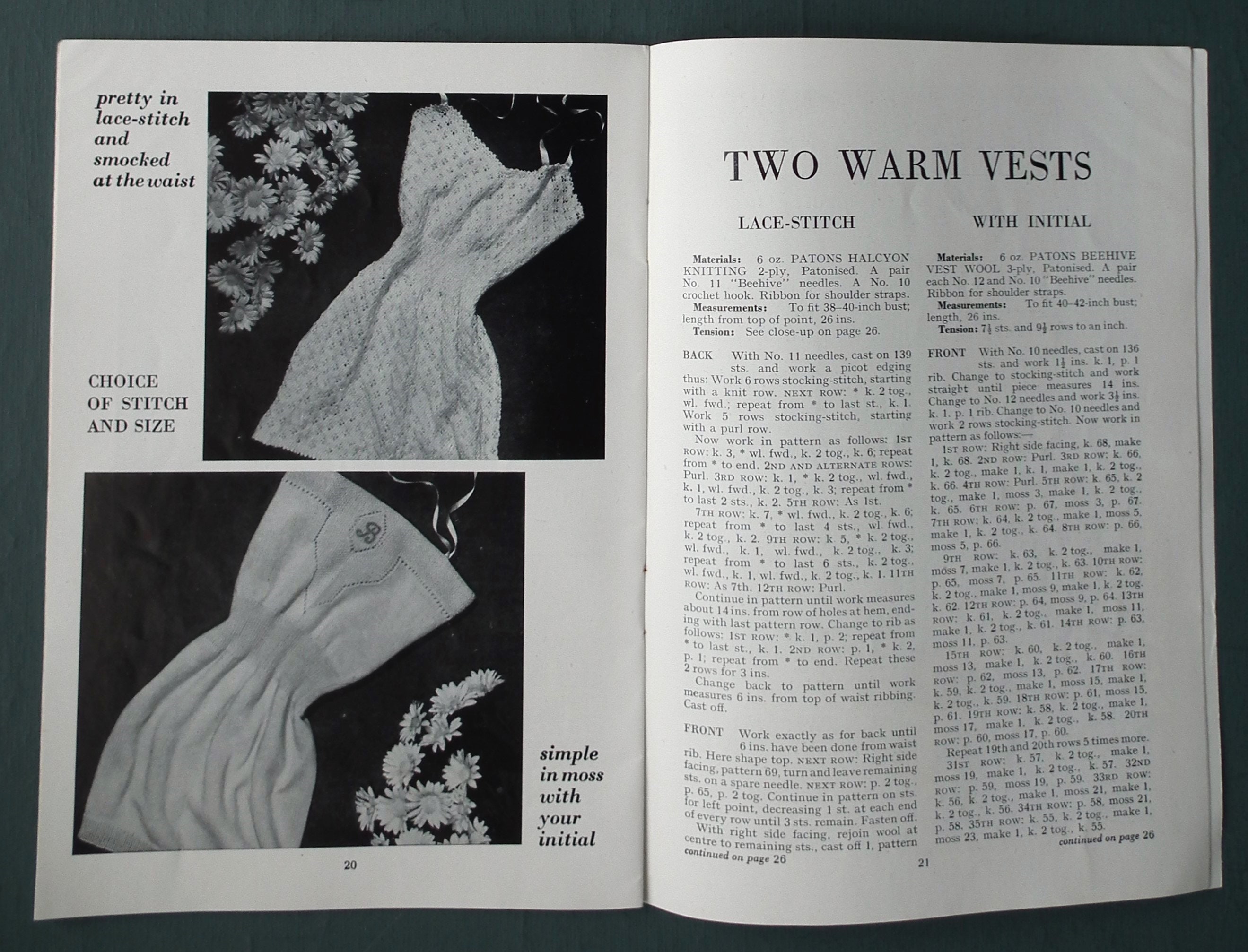 Vintage 40s 50s Knitting Book Large Sizes by Stitchcraft UK - Etsy