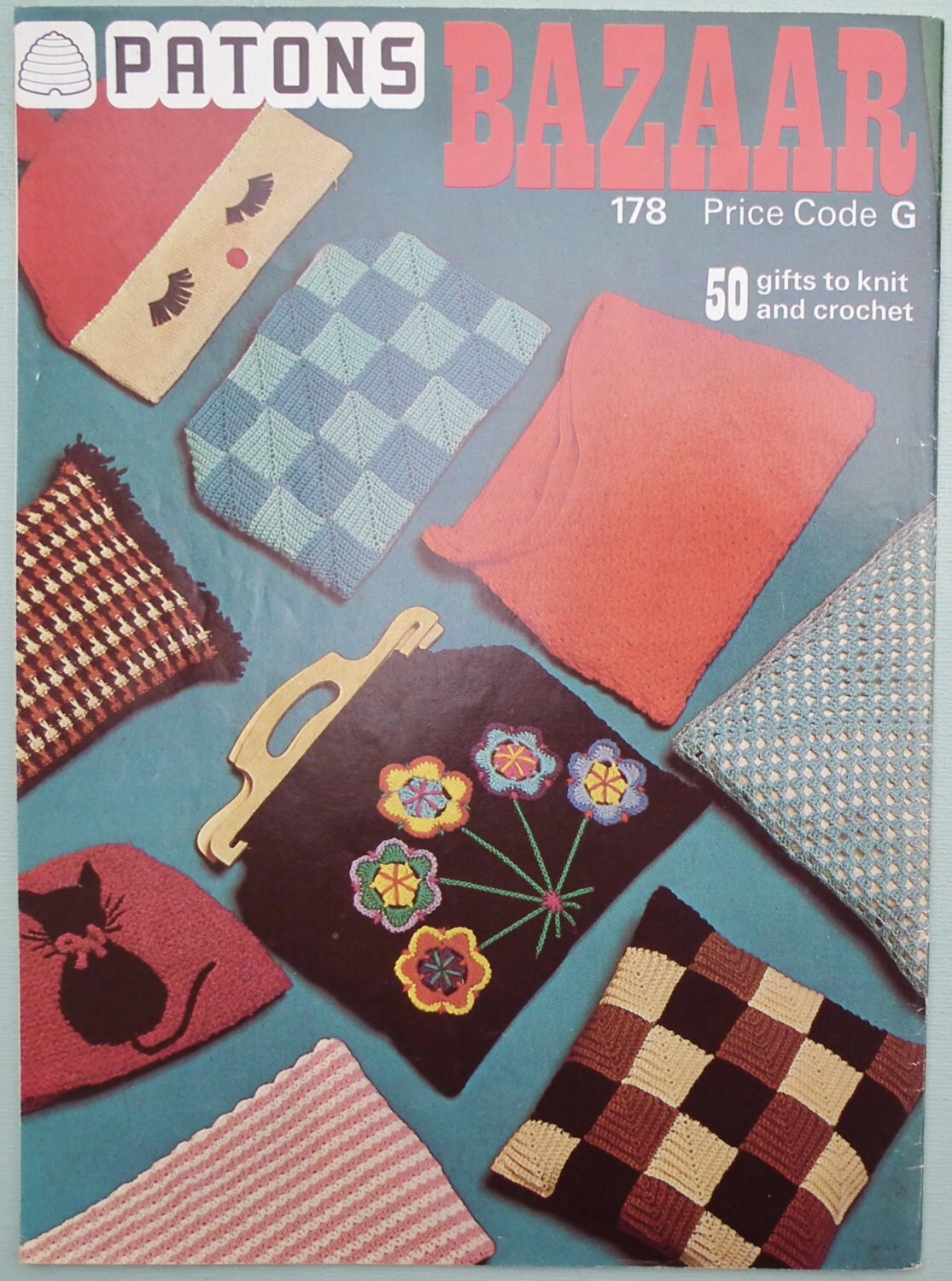 Vintage 1970s Knitting Crochet Patterns Book Patons Bazaar Booklet UK ...