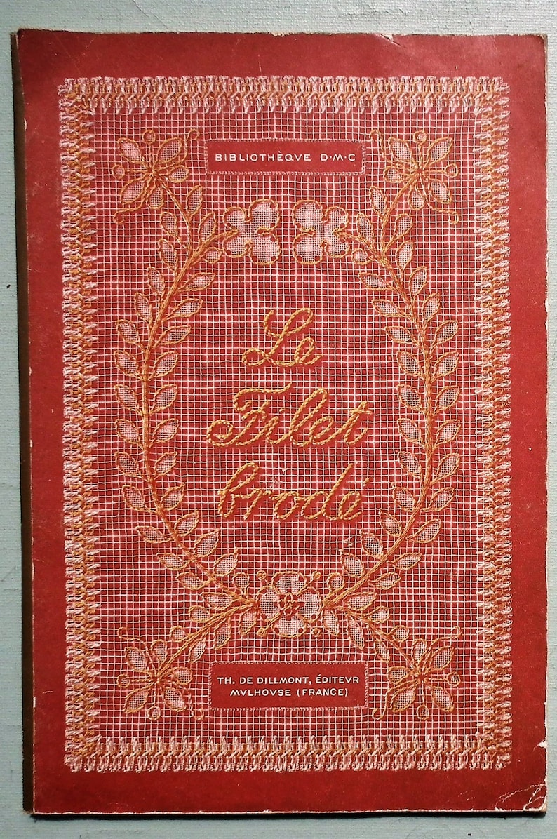 Antique Embroidery Book French Le Filet Brode Net - Etsy
