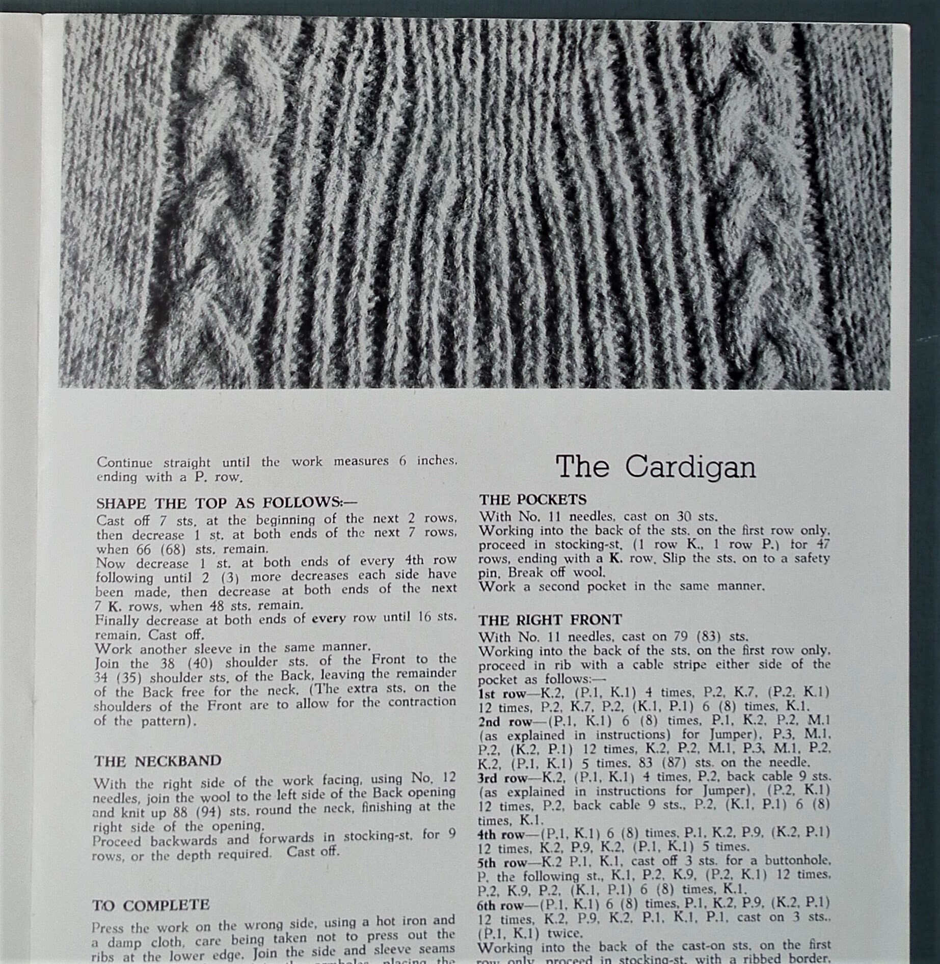 Vintage 1940s 1950s Knitting Pattern Women's Twin Set Sweater Jumper ...