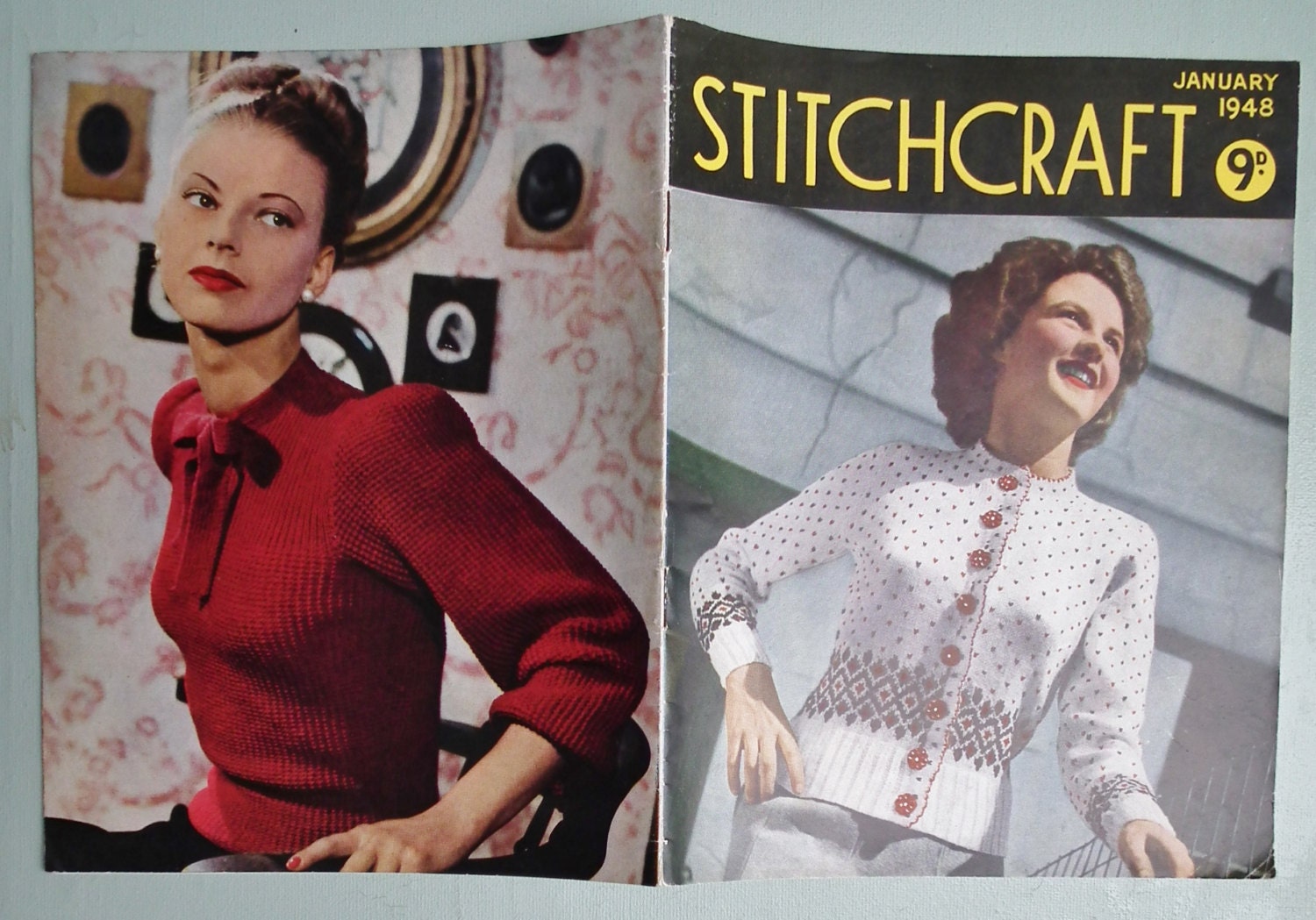 Vintage 40s Stitchcraft January 1948 Knitting Sewing Magazine Original ...
