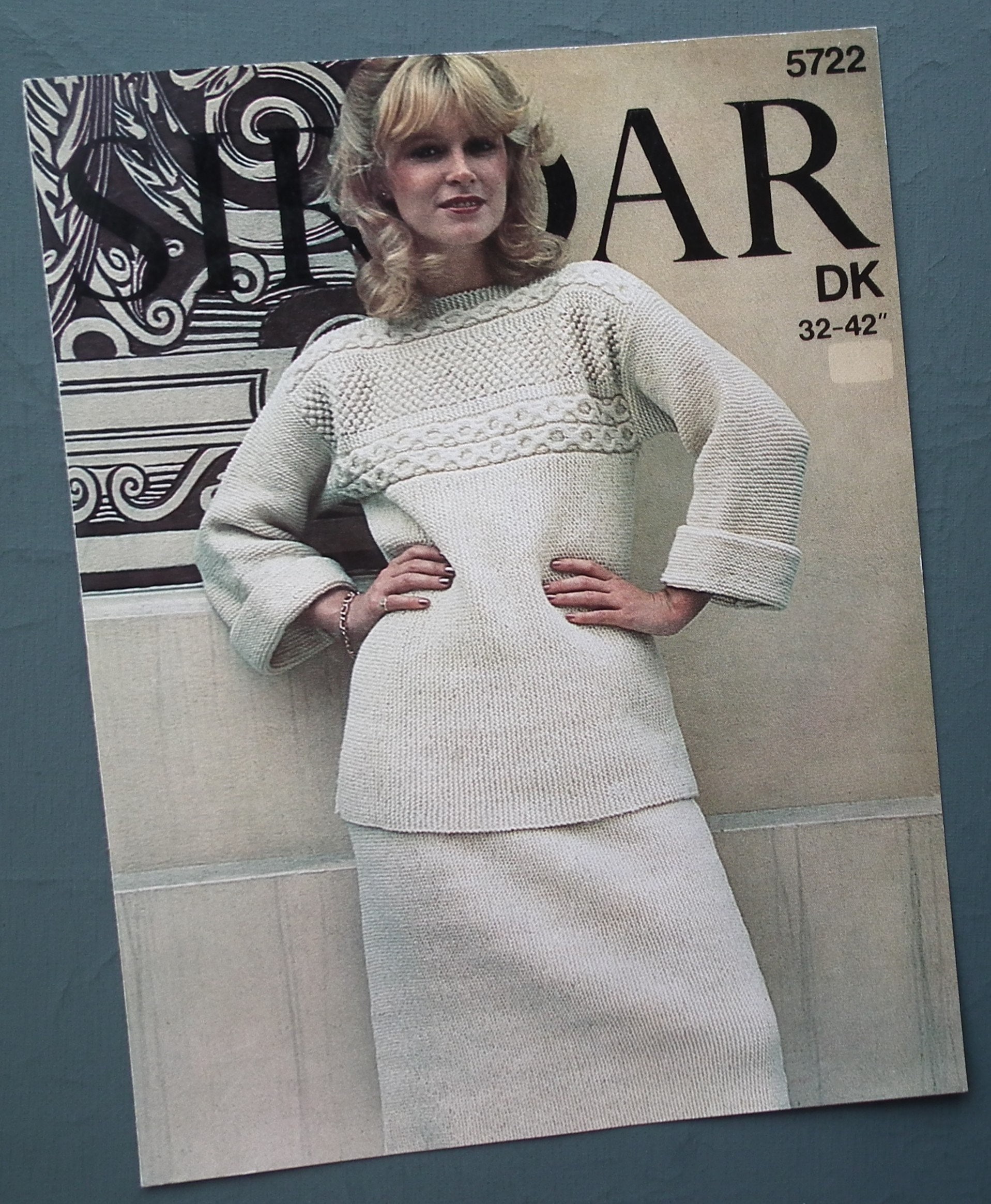 Vintage 1970s Knitting Pattern Women's Casual Suit Sweater and Skirt ...