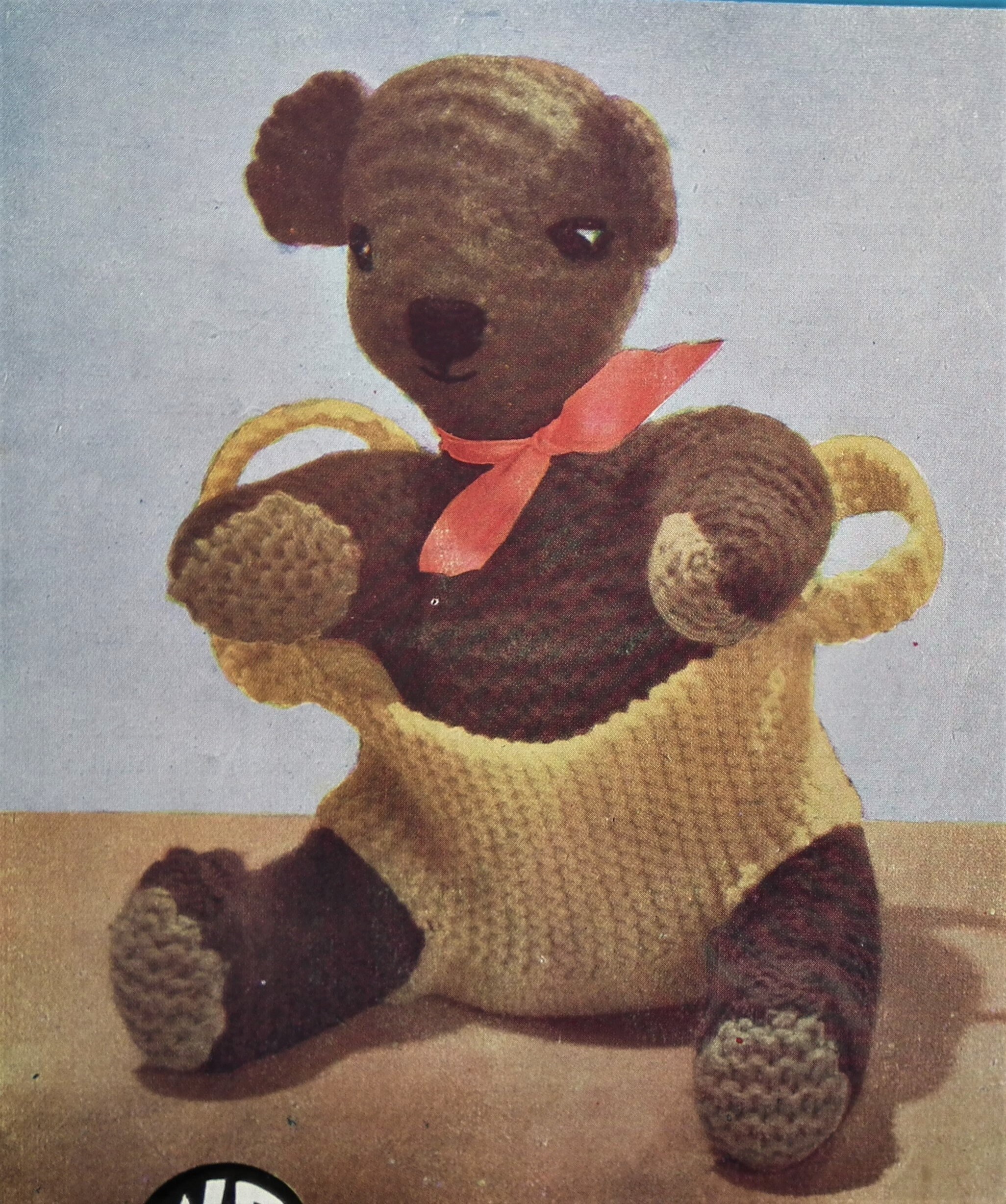 Original Vintage 1940s Teddy Bear Knitting Pattern - Baby Bruin and ...